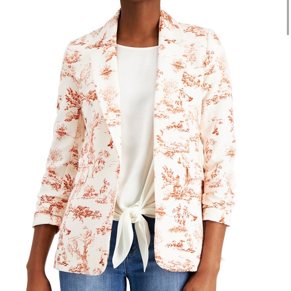 Bar III | Jackets & Coats | New Beautiful Bar Iii Toile Button Blazer ...